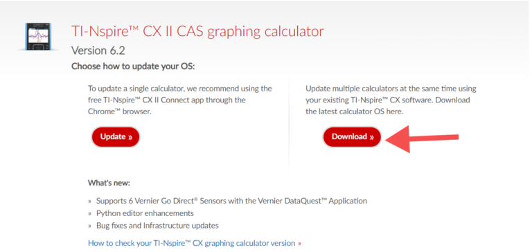 Updating your TI-Nspire CX II – CAS School